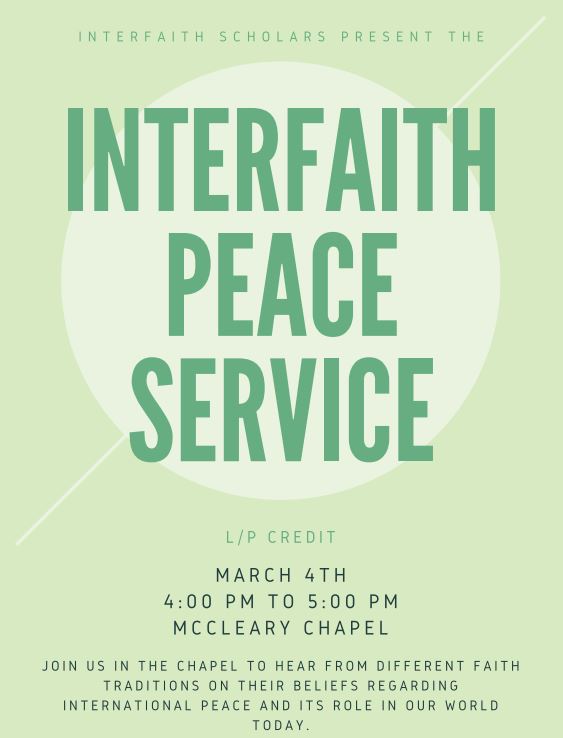 March 4: Interfaith Service - UIndy 360