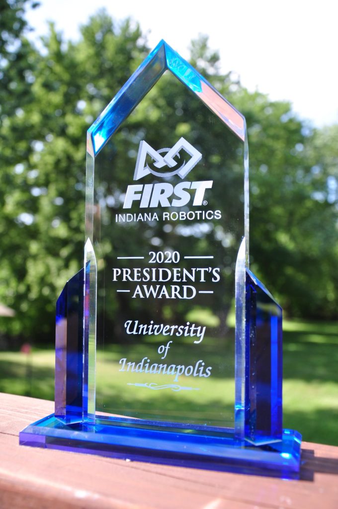 UIndy RBASOE Receives FIRST Indiana Robotics Award - UIndy 360