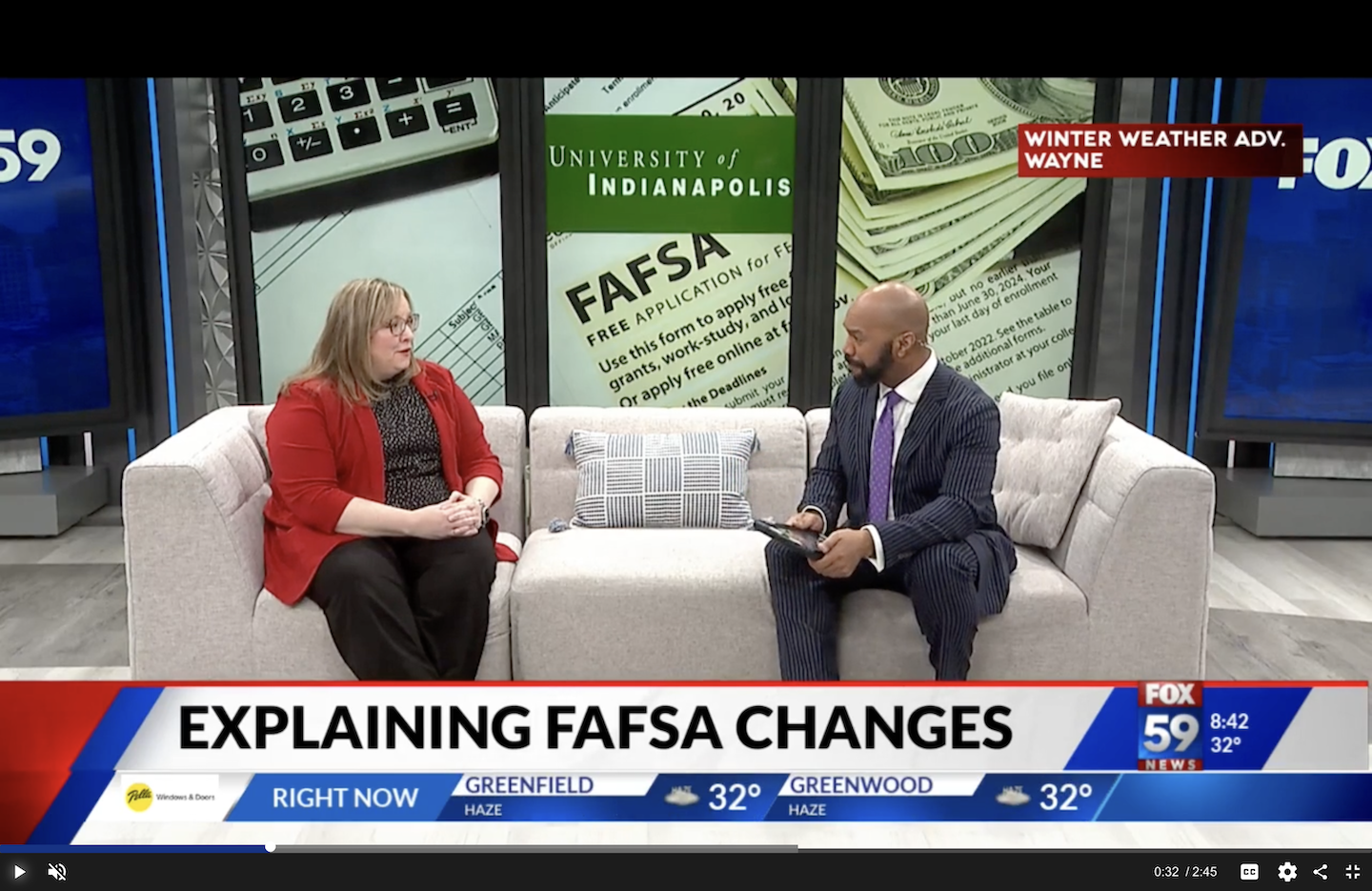 FOX59: Explaining FAFSA changes - UIndy 360