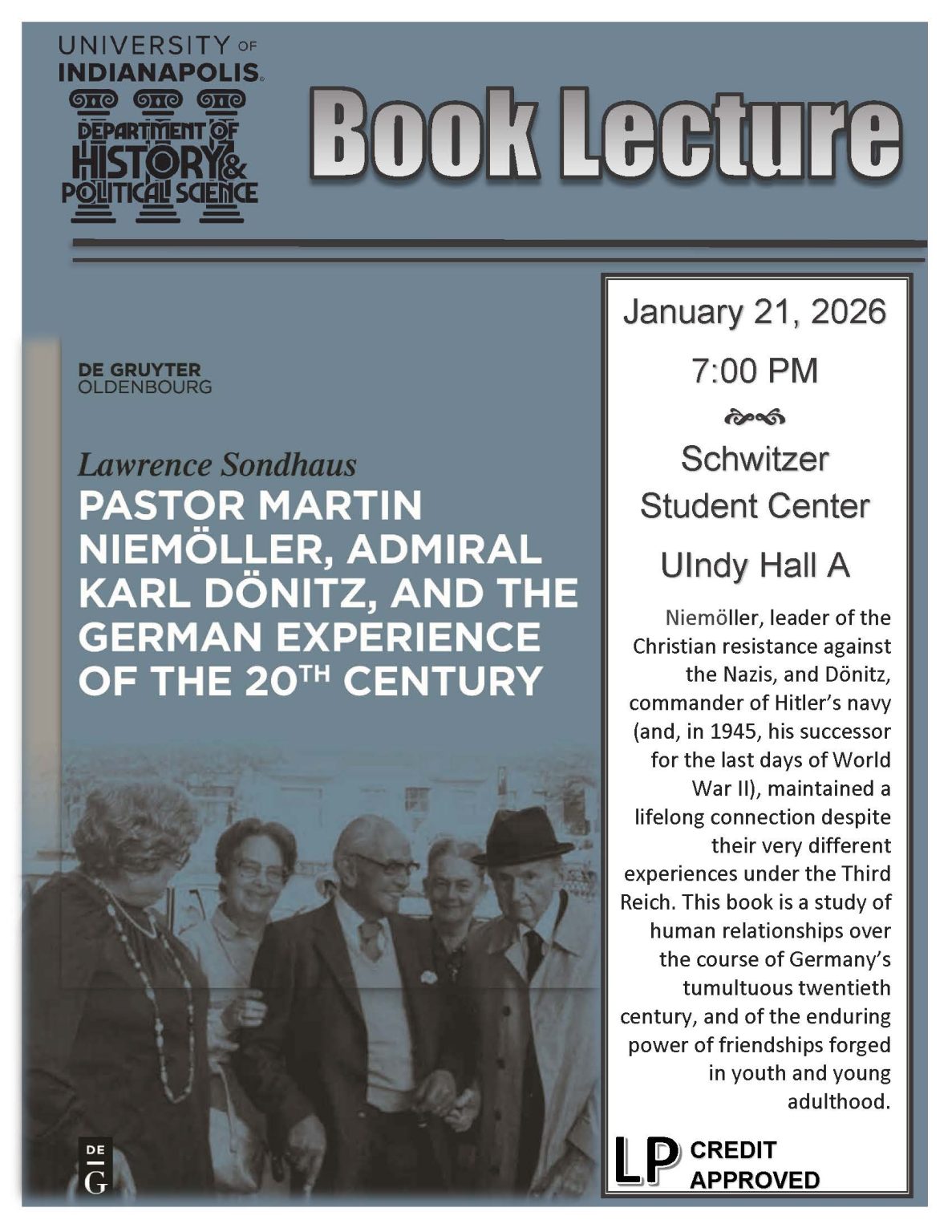 Book Lecture with Dr. Lawrence Sondhaus - UIndy 360